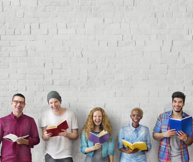 Students Youth Adult Reading Education Knowledge Concept Stock Photo ...