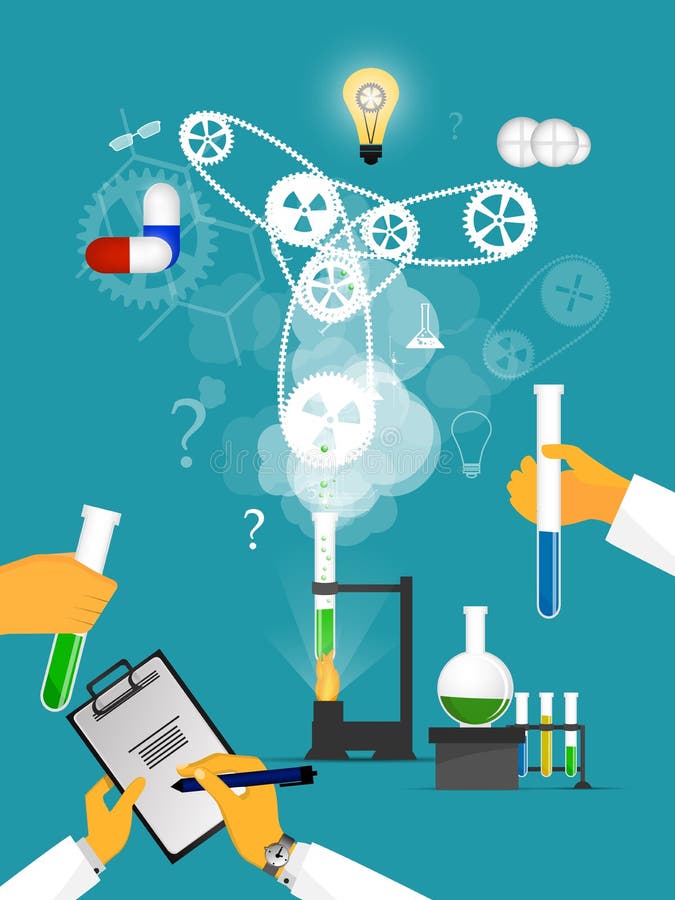 Studies in Laboratory Infographics. Stock Illustration - Illustration ...