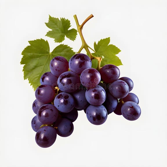 A Studio Arrangement of a Grape Cluster, Set Against a Brown Gradient ...