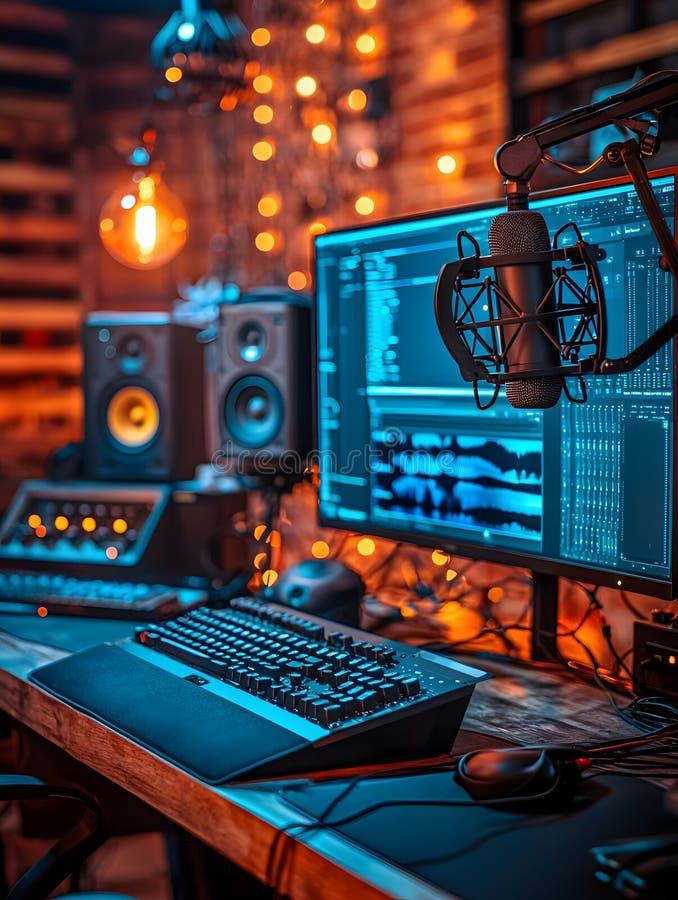 Modern Studio Setup for Innovative AI Voice Generation Technology ...