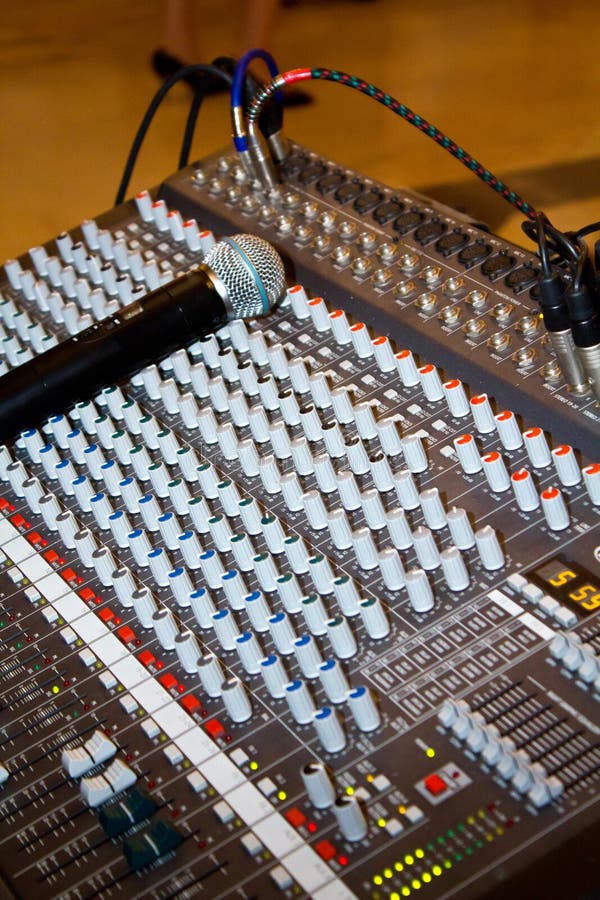 Studio audio mixer stock image. Image of audio, board - 21817955