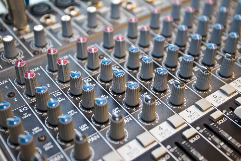 Studio audio mixer stock image. Image of line, musician - 22233809