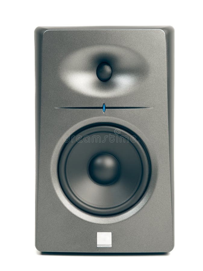 Studio Audio Monitors on White Stock Image - Image of closeup, musical ...