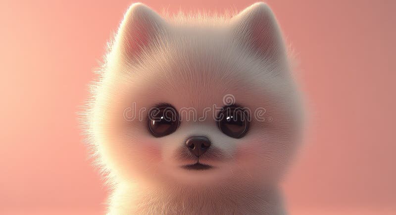 A Studio is the Backdrop for a Charming Pose by a Pomeranian Puppy that ...