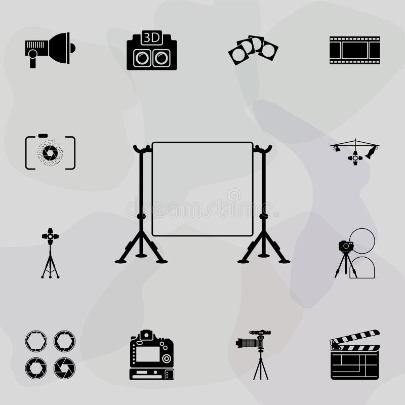 Studio Backdrop Icon. Universal Set of Equipment Photography for ...