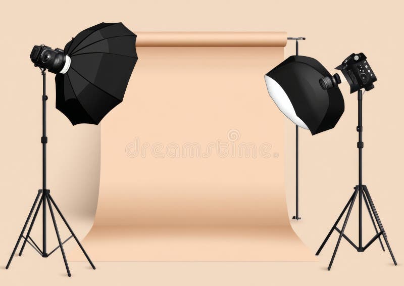 The Studio Background is a Clean and Plain Illustration with a Neutral ...