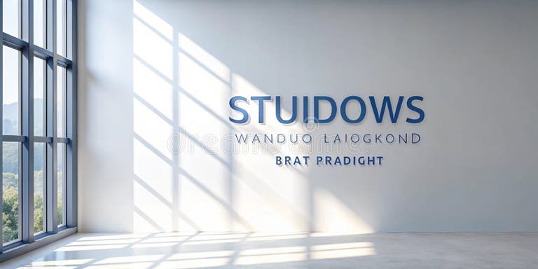 Studio Background with White and Blue Light Shadow for Product ...