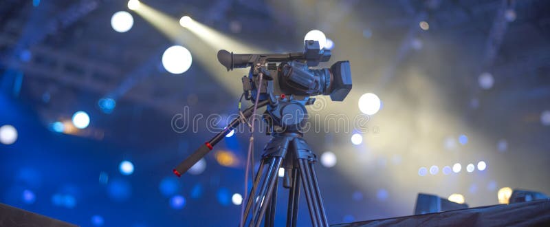 Studio Camera at the Concert Stock Photo - Image of connection, screen ...