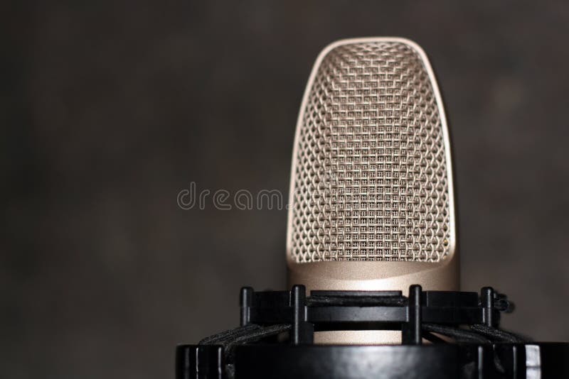 Studio Condenser Microphone Stock Photo - Image of condenser, mount ...