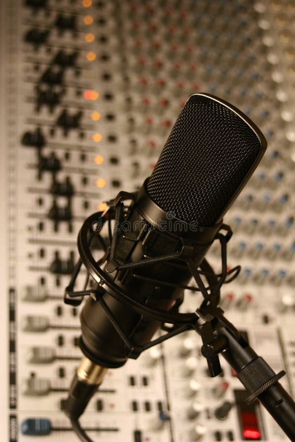 Studio Condenser Microphone Stock Image - Image of rock, mount: 8696781