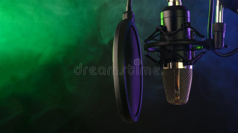 Studio Condenser Microphone with Pop-filter and Anti-vibration Mount ...
