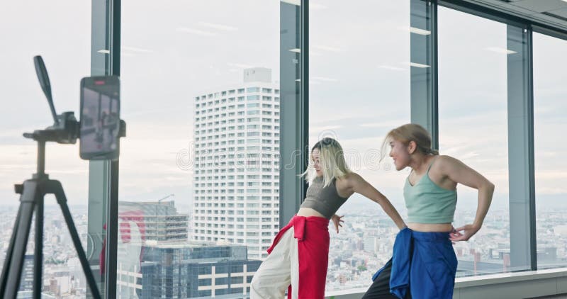 Studio, Dance and Women Streaming Together for Online Tutorial ...