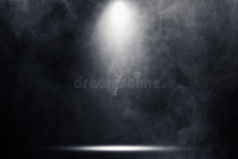 Studio Dark Room with Fog or Mist and Lighting Effect. Stock Photo ...