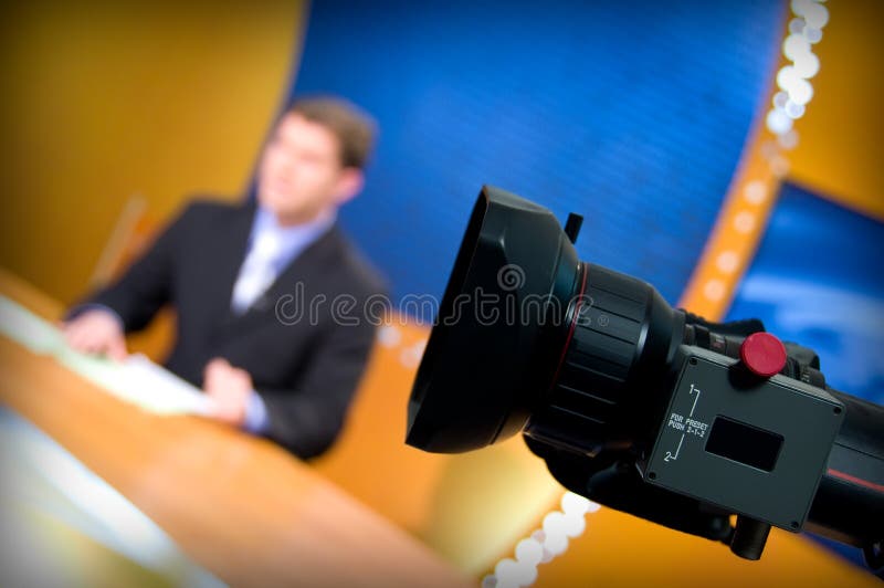 Studio De TV Pour Des Nouvelles Image stock - Image du émission ...