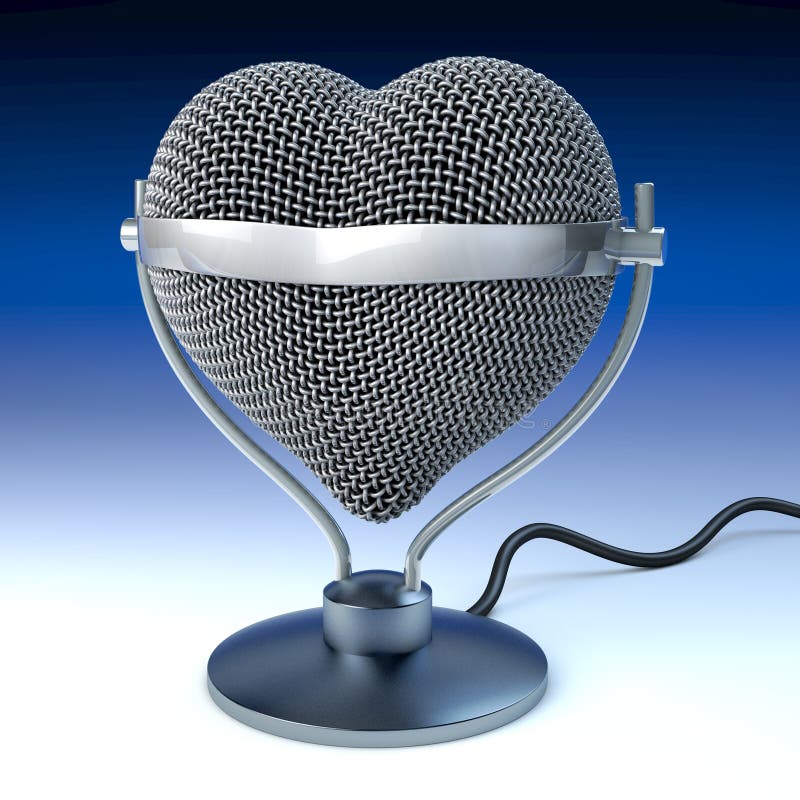Heart Microphone Stock Illustrations – 2,431 Heart Microphone Stock ...