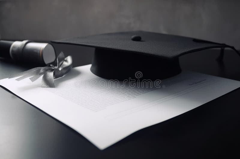 Studio Diploma and Mantle Cap Visualization. Generative AI Stock ...