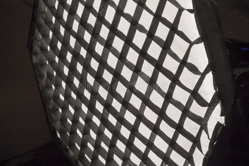 Studio Equpment. Large Six Cornered Lightbox with Grid Stock Image ...
