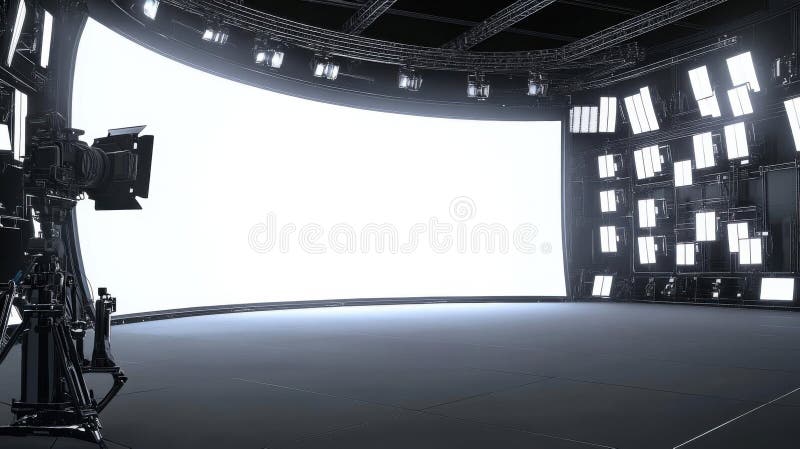 Studio Film Production Setup Stock Illustration - Illustration of ...