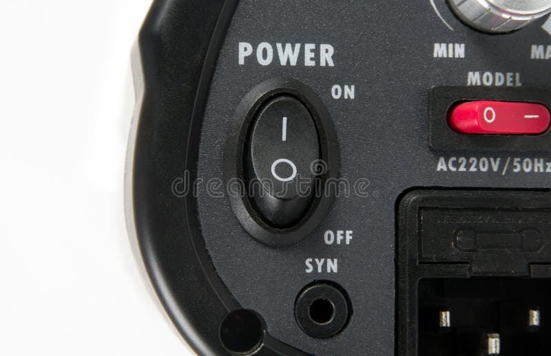 Studio flash stock image. Image of technology, button - 38900653