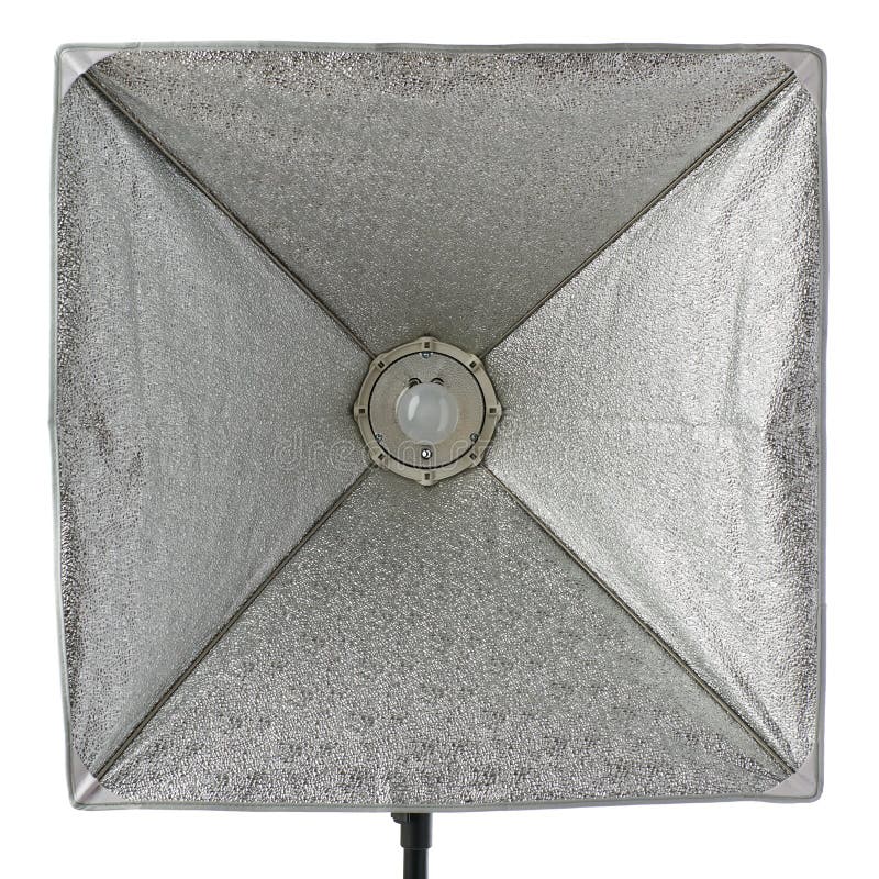 Studio Flash on a Stand Over Isolated White Background Stock Photo ...