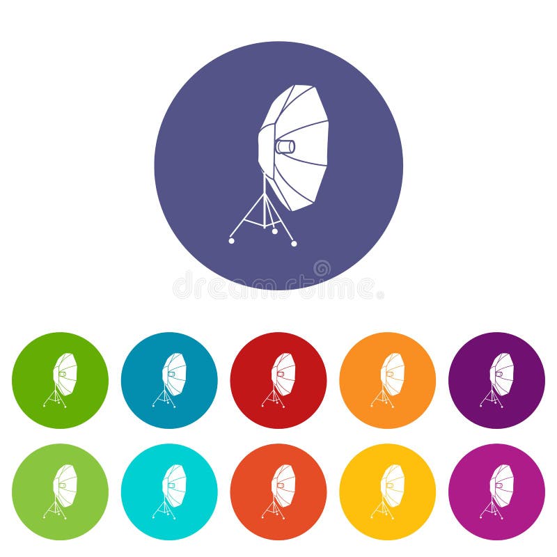 Studio Flash with Umbrella Icon in Simple Style Stock Vector ...