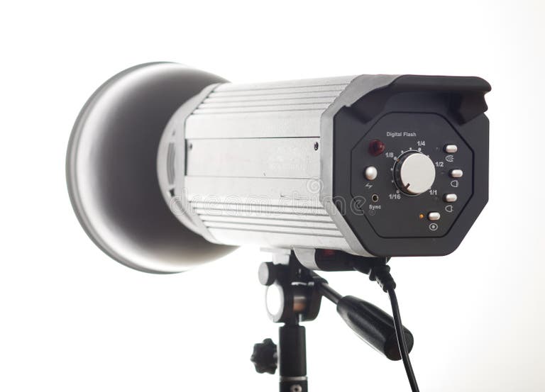 Studio flashlight stock image. Image of device, flashlight - 23575561