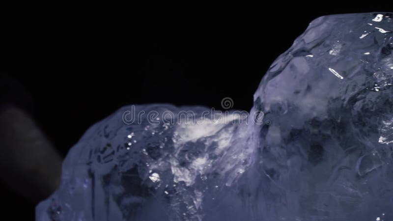 Professional Artist is Creating Details on an Ice Sculpture with a ...