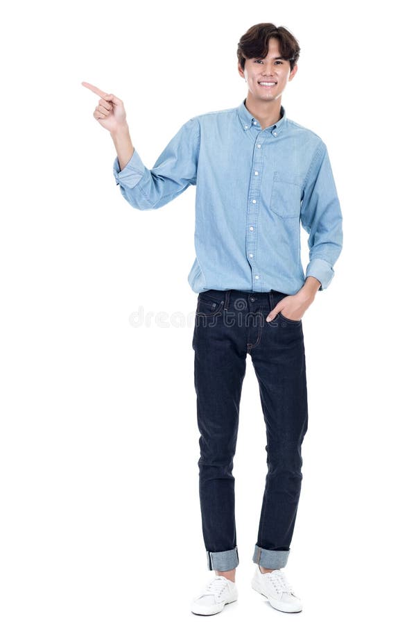 Studio Full Body Portrait of a Young Asian Man Stock Photo - Image of ...