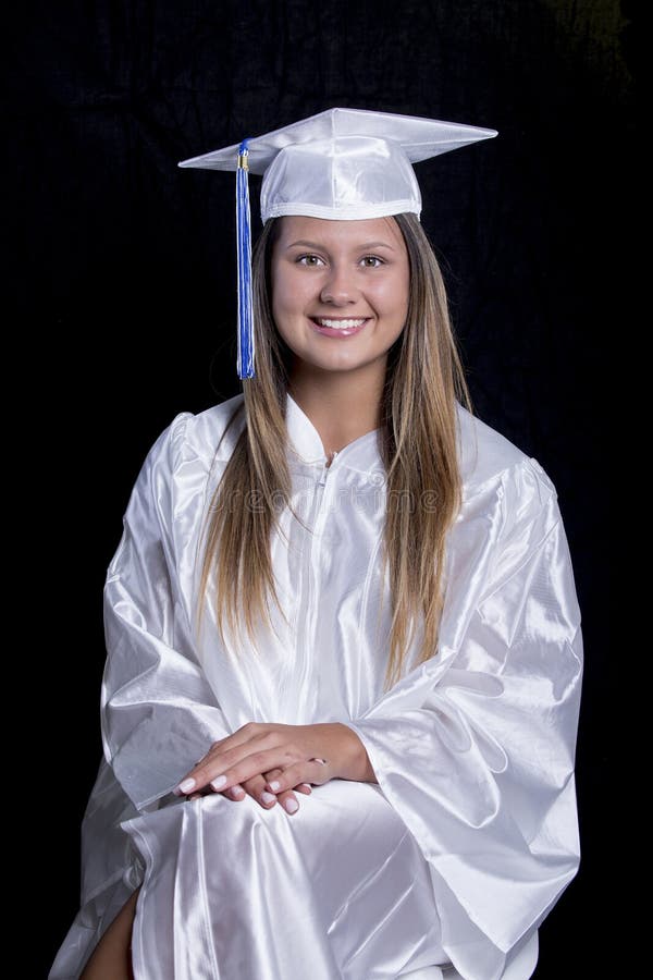 Studio Graduation Portrait stock image. Image of lady - 71697449