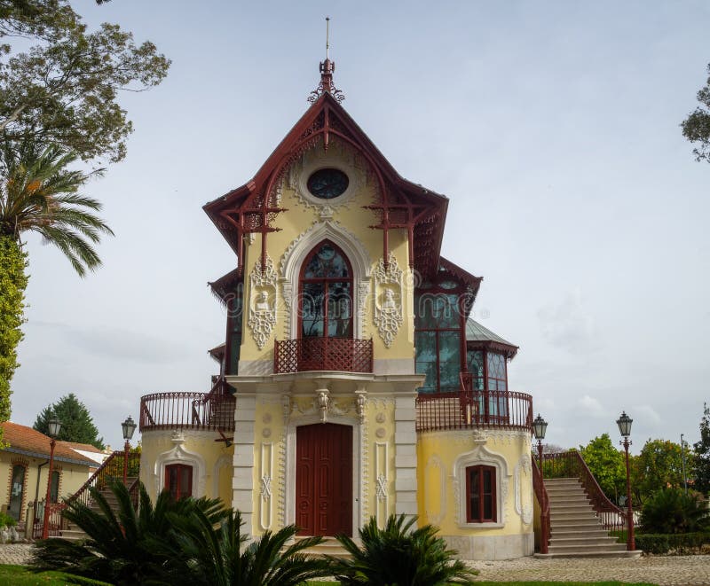 Studio-house Carlos Relvas editorial stock image. Image of neogothic ...