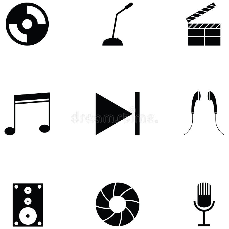 Studio icon set stock vector. Illustration of design - 120572413