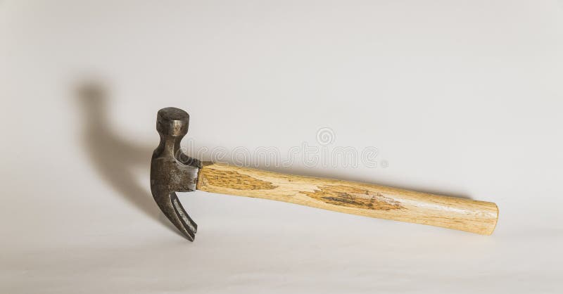 Studio Image of a Old Used Hammer Stock Image - Image of power ...