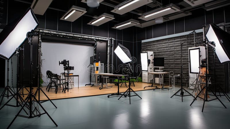 Studio Led Lighting Equipment Stock Illustration - Illustration of ...