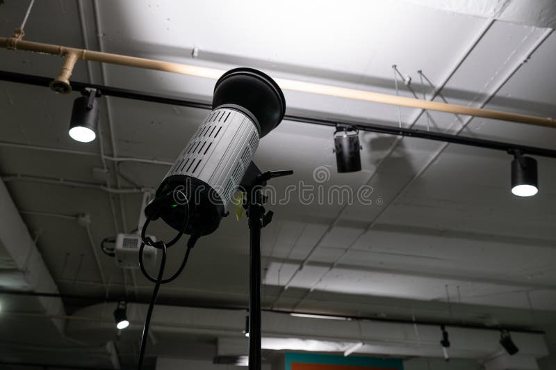 Studio Light Bounce Lighting on Ceiling in Room Stock Photo - Image of ...