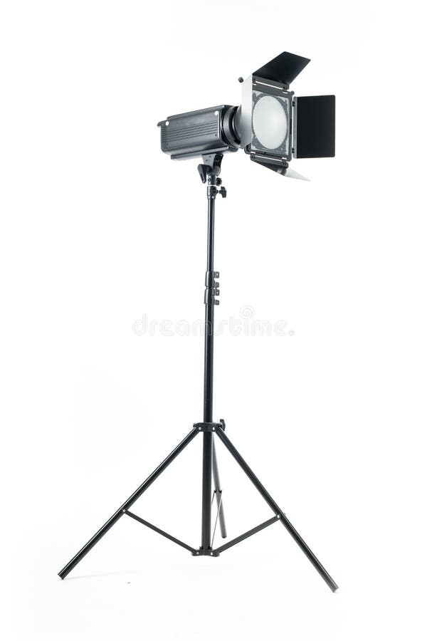Studio light isolated stock image. Image of lamp, tripod - 73159839