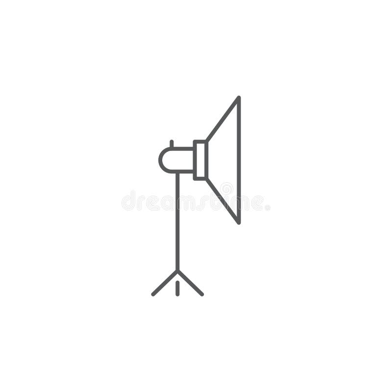 Studio Light Vector Icon Design Isolated on White, Pictogram Stock ...