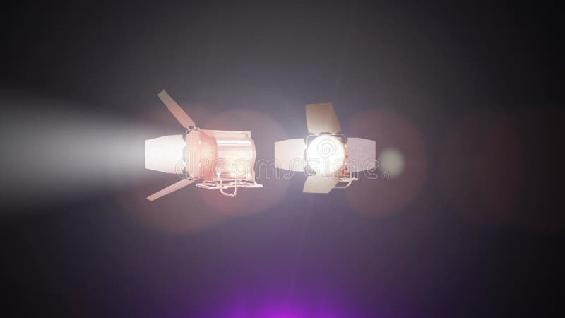 Studio Lights, Stage Lights, Glowing Bright Stage Lamps Stock Footage ...