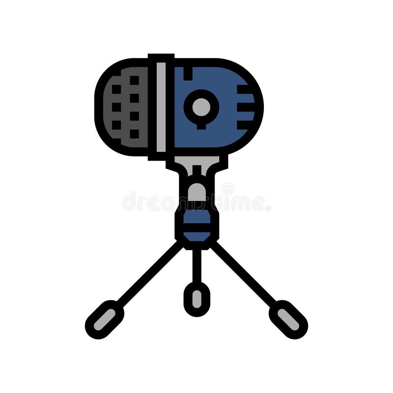 Studio Mic Microphone Color Icon Vector Illustration Stock Vector ...