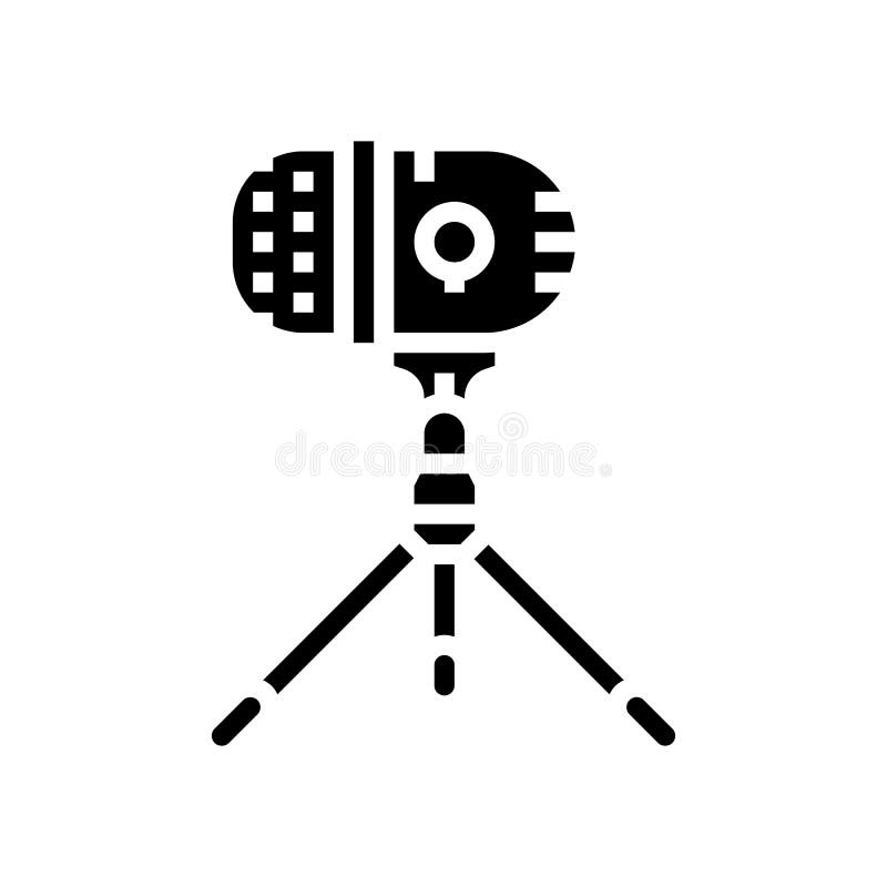 Studio Mic Microphone Glyph Icon Vector Illustration Stock Vector ...