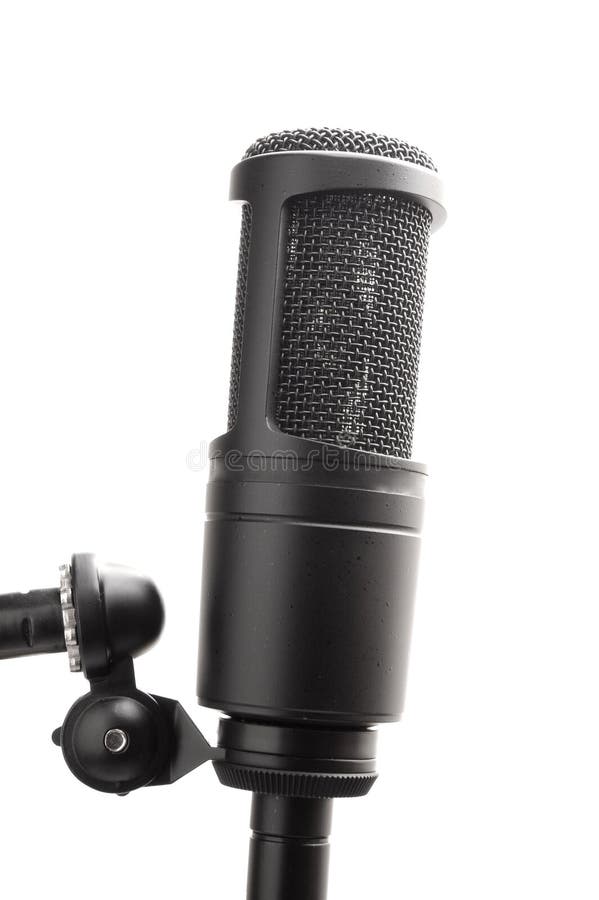 Studio microphone stock image. Image of monochrome, record - 13036339