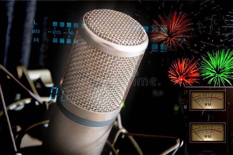Studio Microphone stock illustration. Illustration of shiny - 22809899