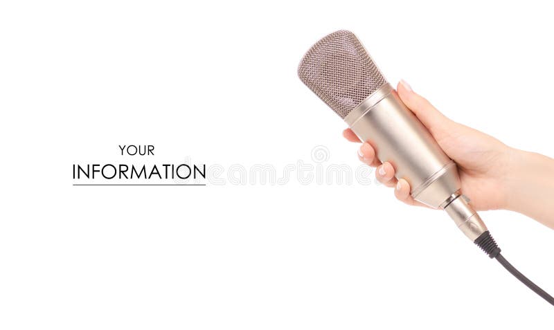 Studio Microphone in Hand Pattern Stock Photo - Image of background ...