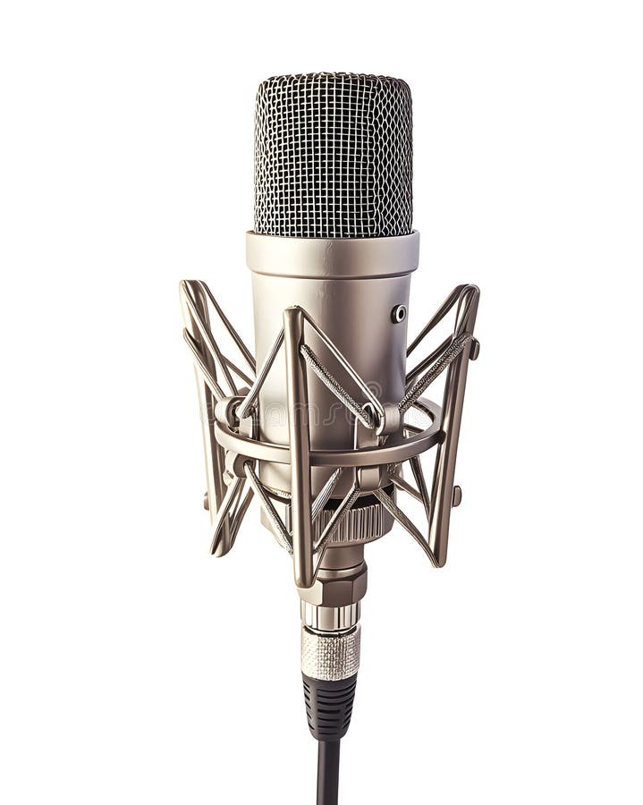 Studio Microphone in High Detail Stock Image - Image of grill, mesh ...
