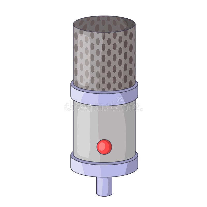Studio Microphone Icon, Cartoon Style Stock Vector - Illustration of ...