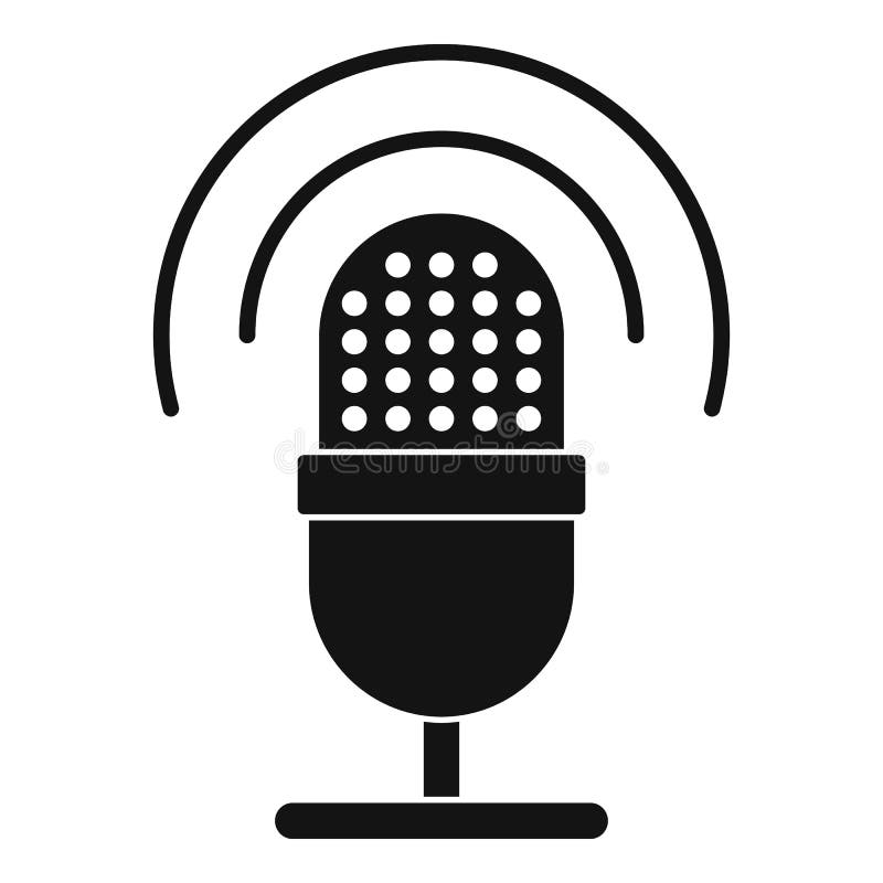 Studio Microphone Icon, Simple Style Stock Vector - Illustration of ...