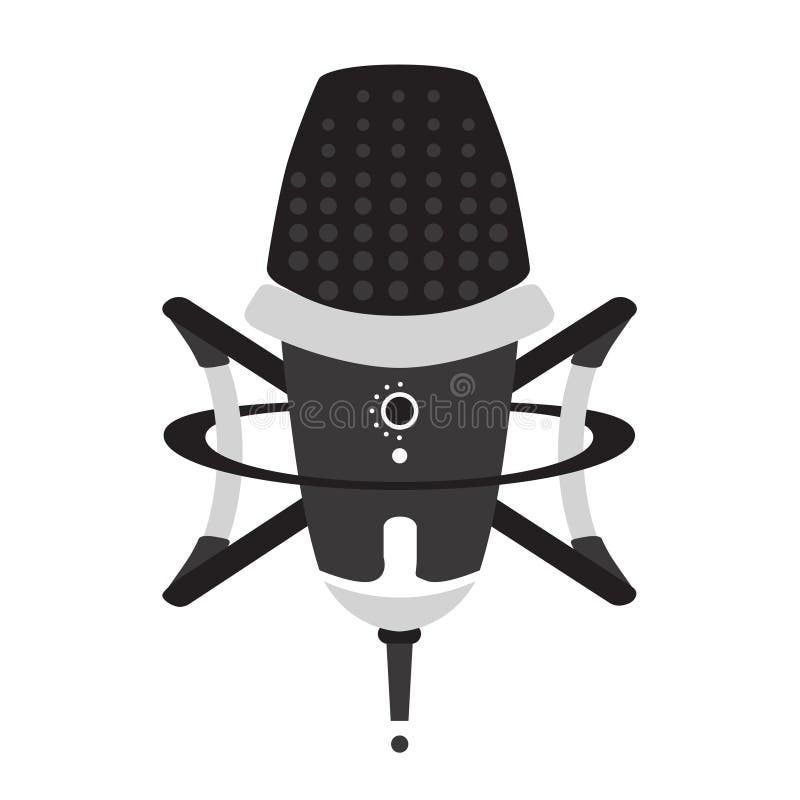 Studio microphone logo stock vector. Illustration of singing - 104501815