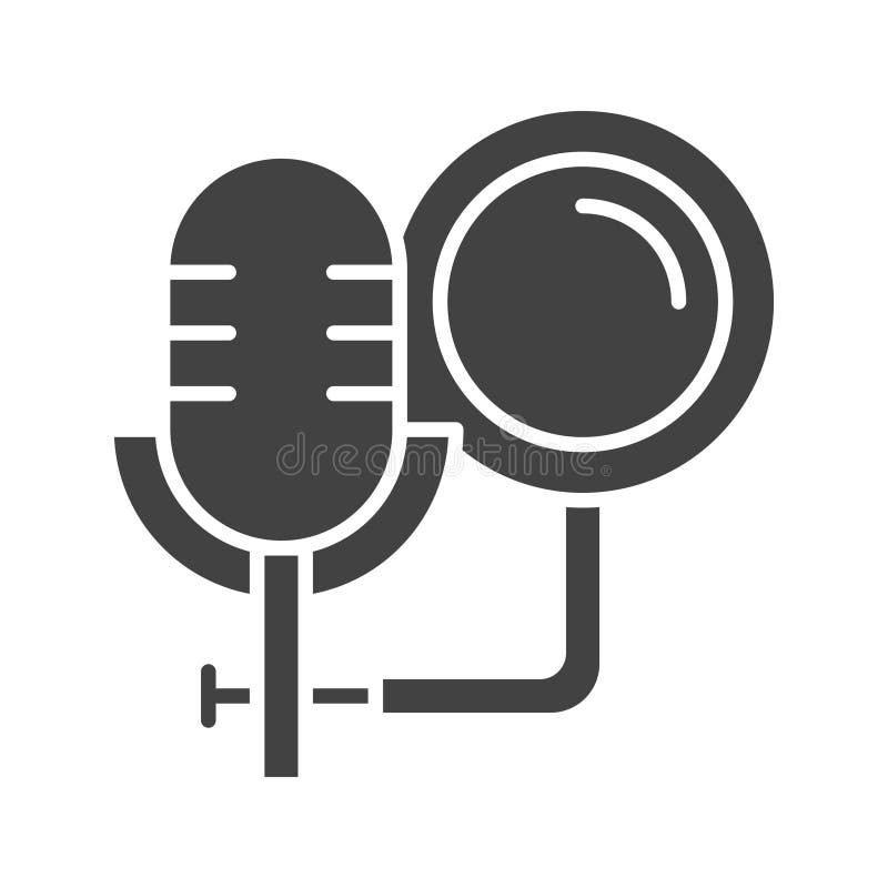 Studio Microphone Icon Vector Image. Stock Vector - Illustration of ...