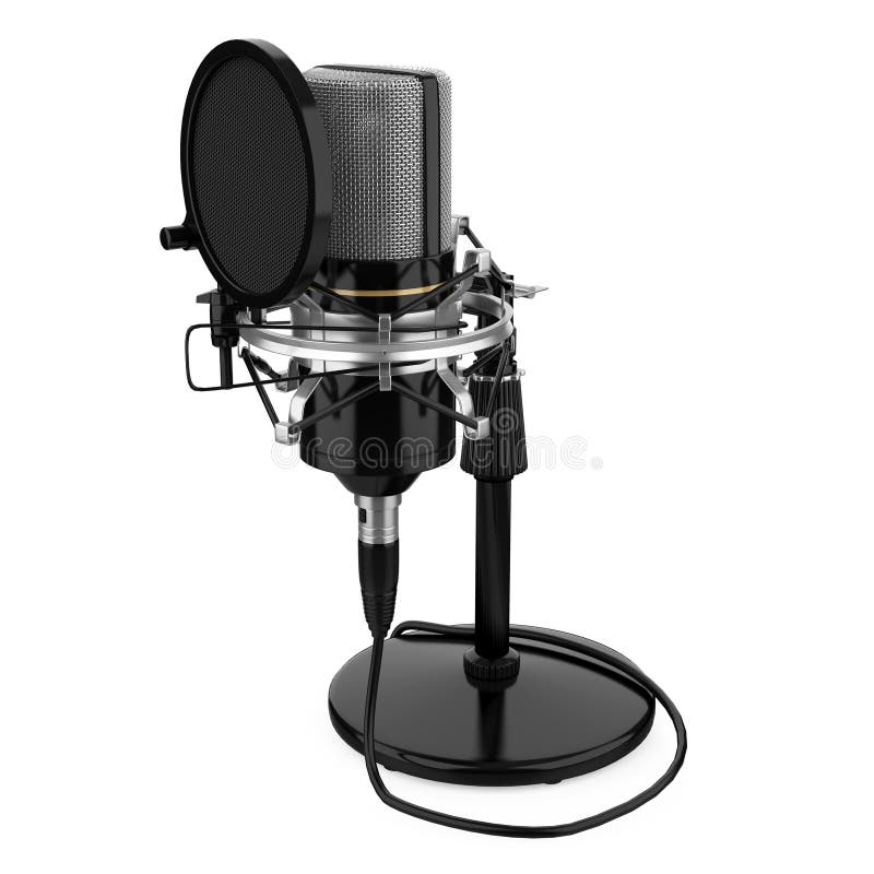 Studio Microphone Isolated stock illustration. Illustration of ... Studio Microphone Isolated stock illustration. Illustration of ...