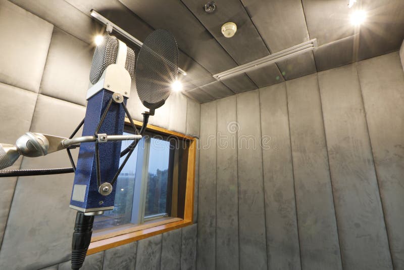 Studio microphone stock image. Image of live, metal, horizontal - 95599115