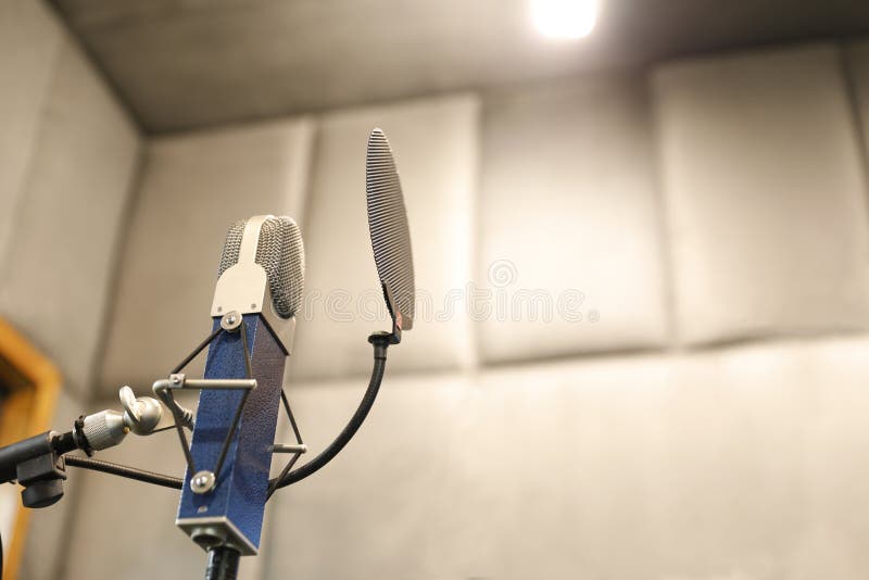 Studio microphone stock photo. Image of black, broadcast - 95599146